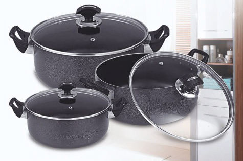 Elegant Set - Glass Lid (3-5) | SmartCrockery.pk